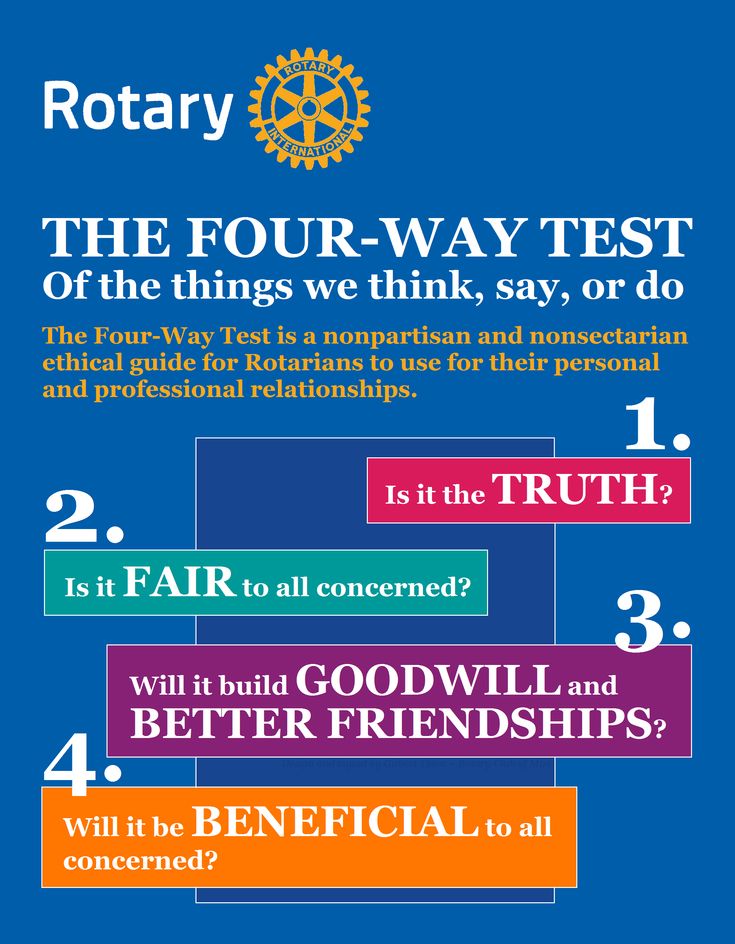 WHEN WAS THE LAST TIME YOU THOUGHT ABOUT ROTARY'S FOUR WAY TEST ...