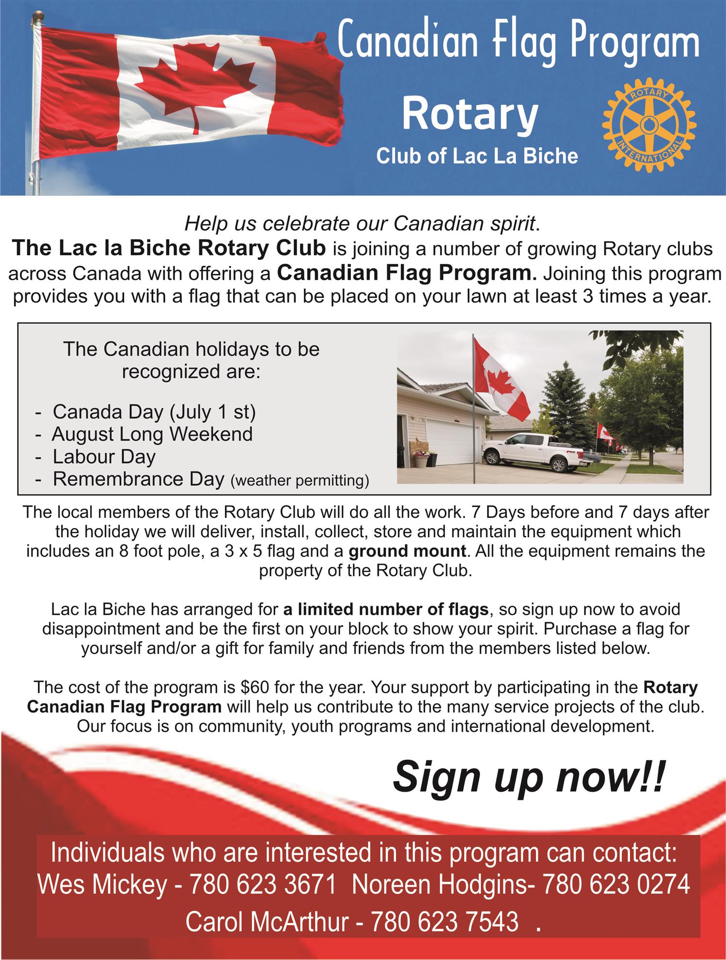 Rotary Canadian Flag Program | Rotary Club of Lac La Biche