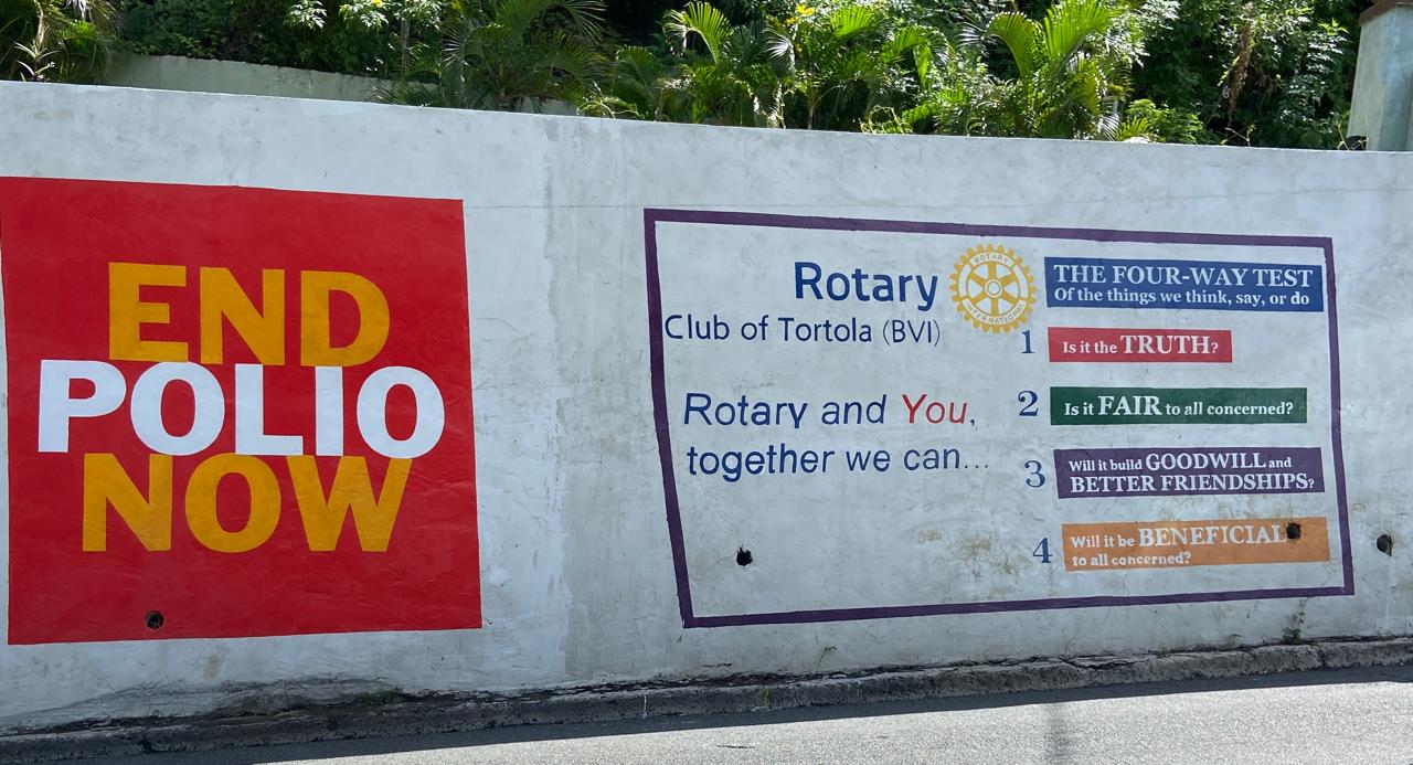 Rotary Club of Tortola Paint “End Polio Now” Mural, Reinforcing Mission to Eradicate Polio ...