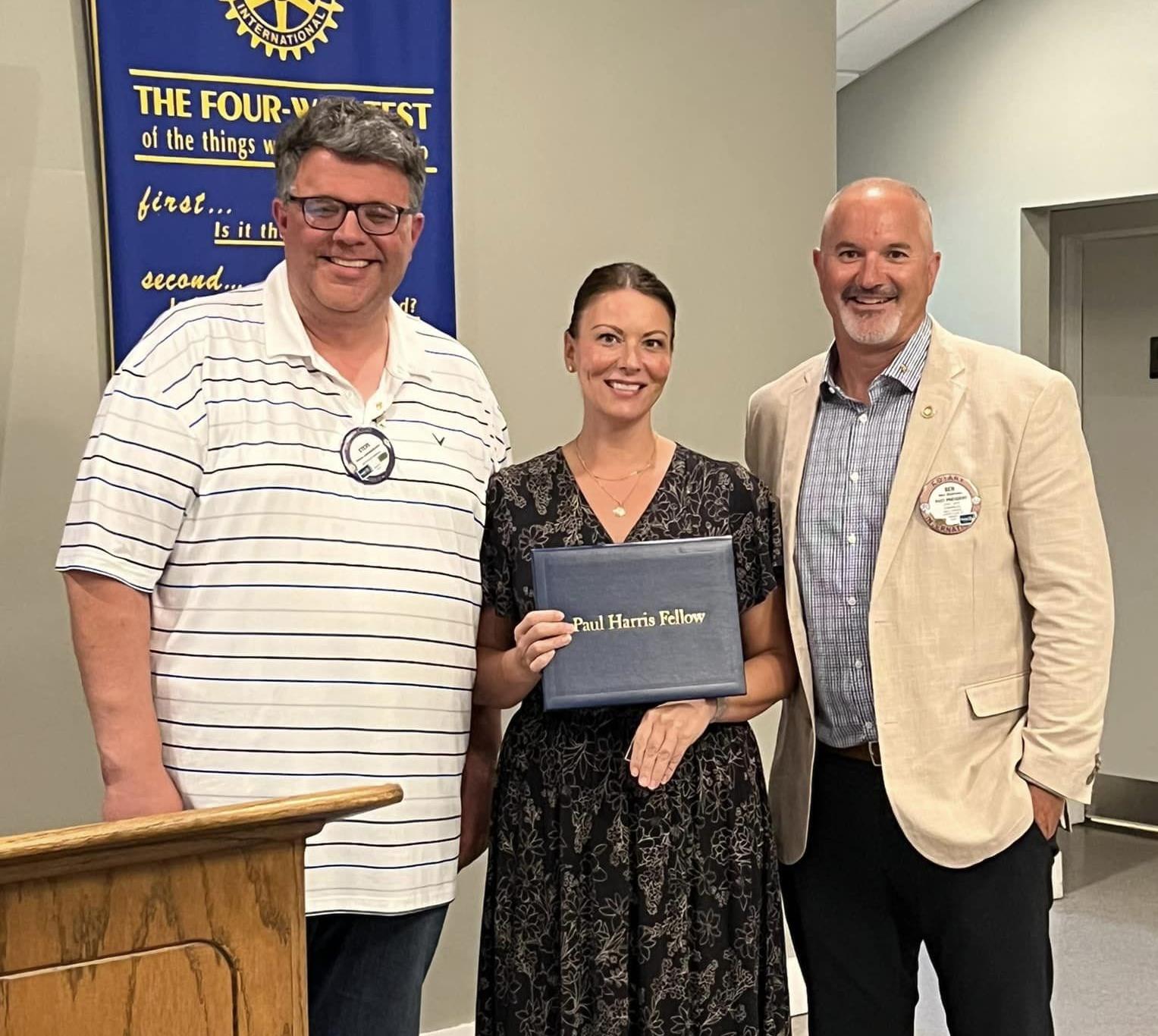 Rachel Digmann Named Paul Harris Fellow | Rotary Club of Ankeny