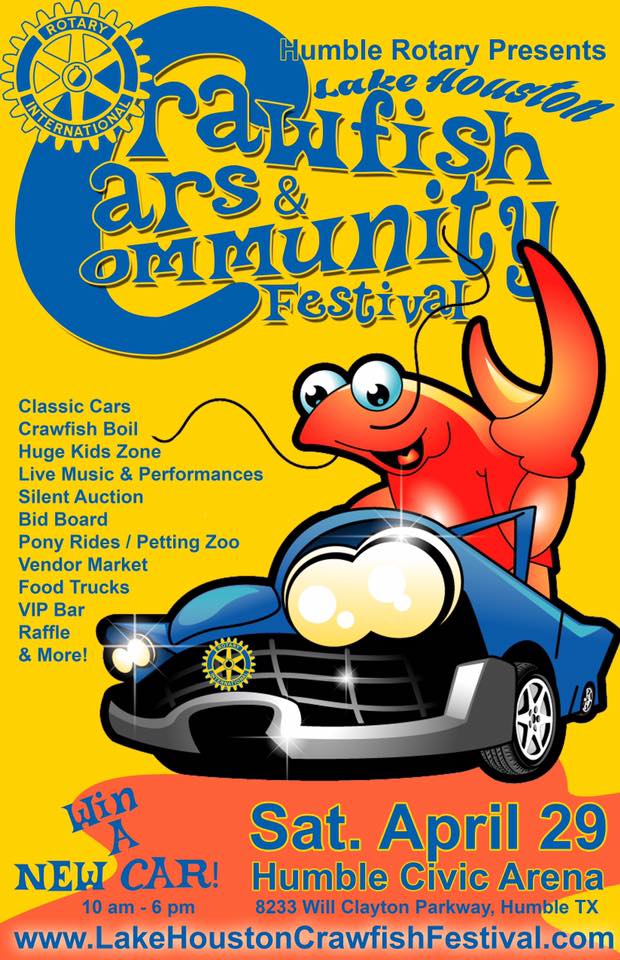 Crawfish, Cars, & Community | Rotary Club of Lake Houston Area