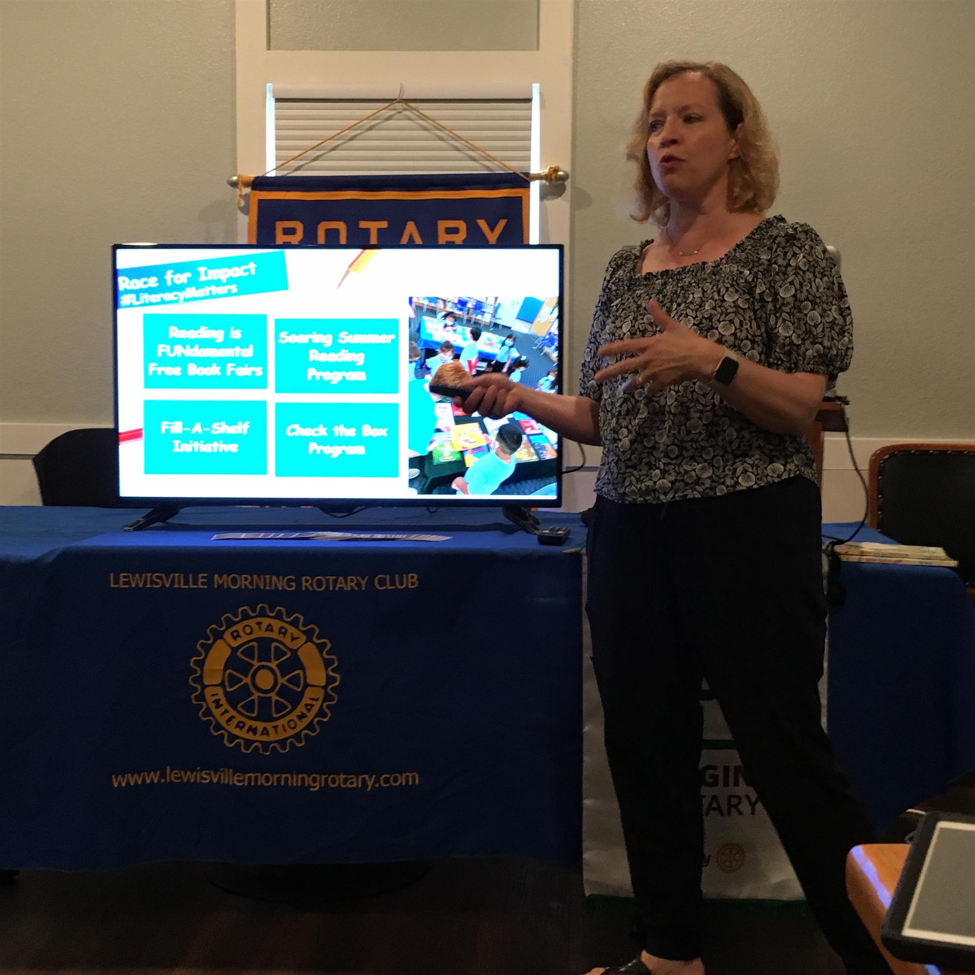 Guest Speaker Michelle Cook of Book Drive for Kids shares BDK mission ...