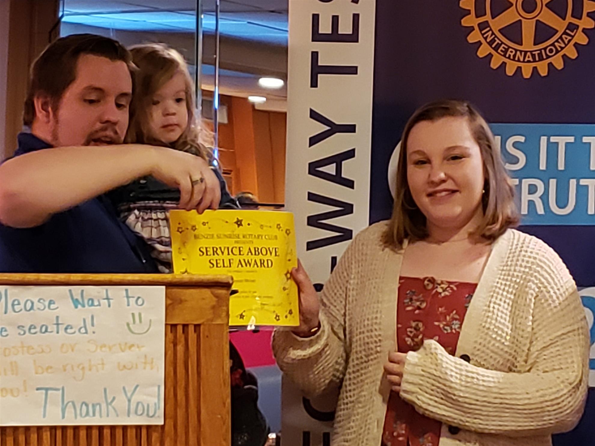 Service Above Self Award | The Rotary Club of Benzie Sunrise