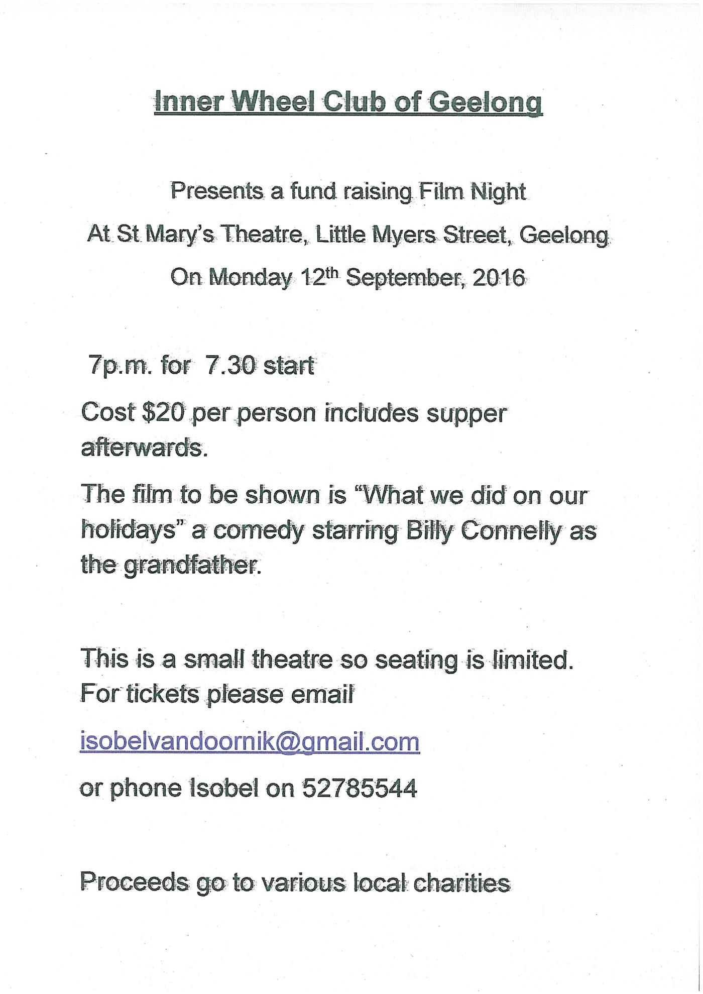 Inner Wheel Fundraiser | Rotary Club of Highton