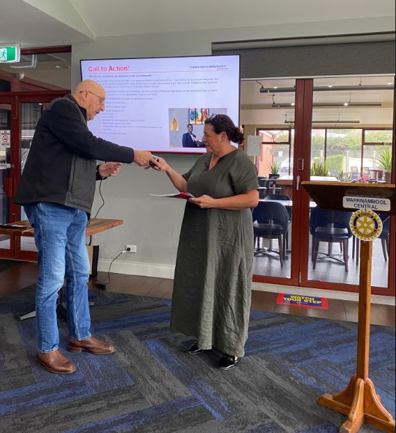 Alison talks about the Emmanuel College Foundation. | Rotary Club of ...