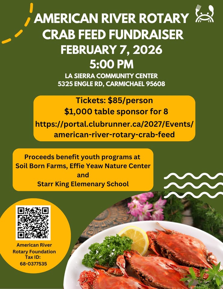 42nd Annual Crab Feed Fundraiser - Feb 7, 2026 | American River Rotary
