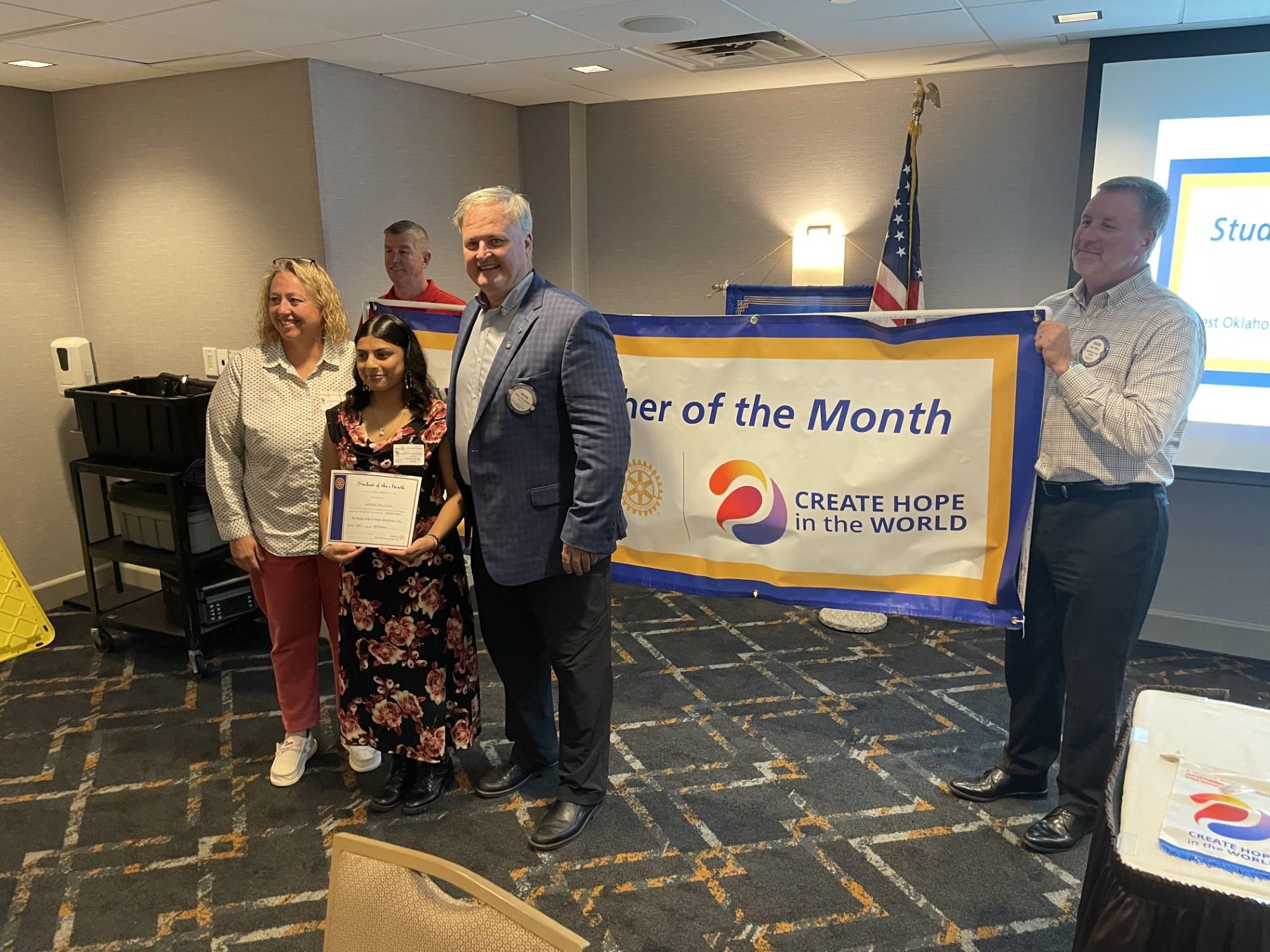 Student & Teacher of the Month | West Oklahoma City Rotary Club a 100% ...
