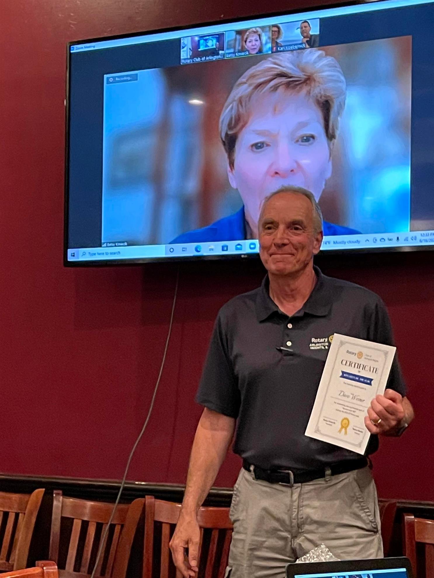 Congratulations Rotarian of the Year -Dave Weiner | Rotary Club of ...