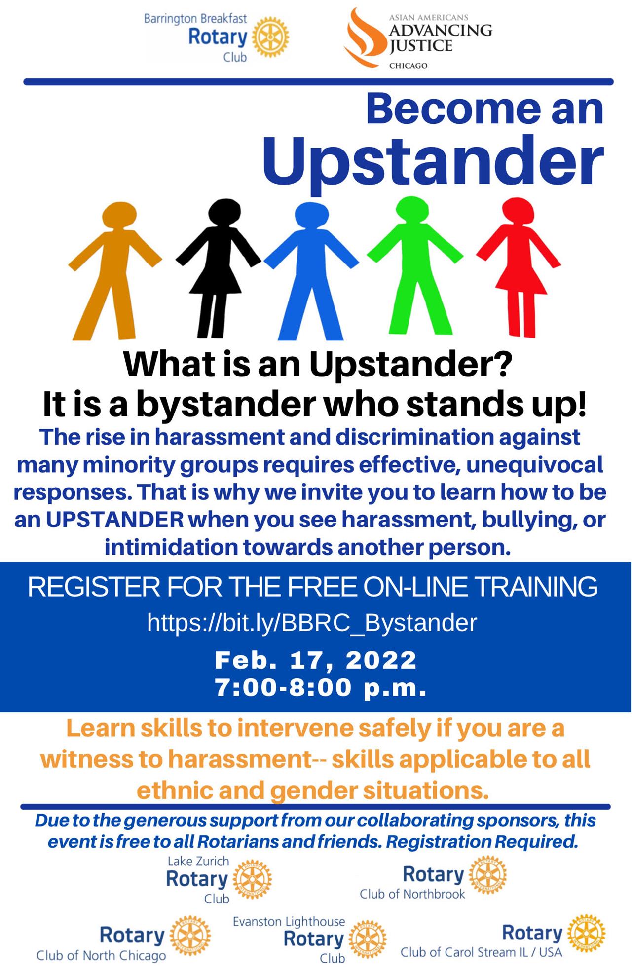 BECOME AN UPSTANDER | Barrington Rotary Club