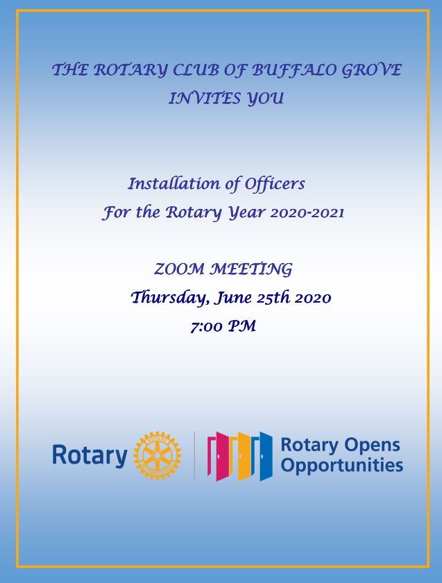 Weekly Bulletin of the Rotary Club of Buffalo Grove June 18, 2020 (Jun ...