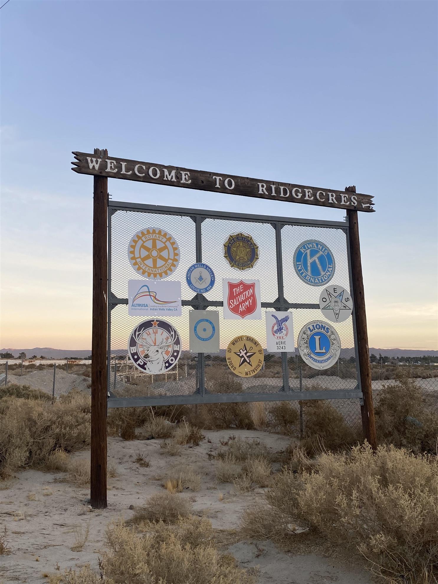 Welcome to Ridgecrest Sign Update | Rotary Club of China Lake