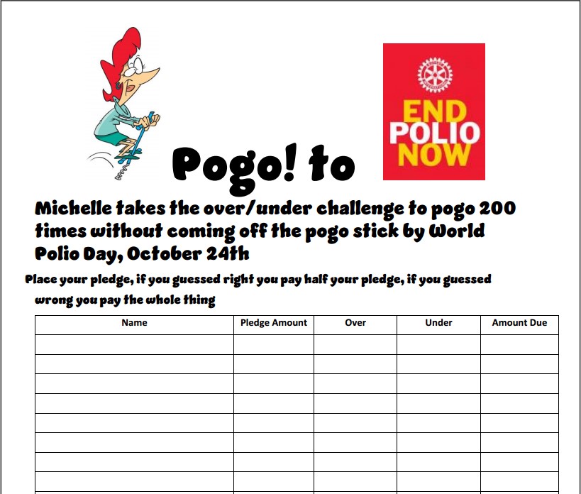 World Polio Day "Pogo for Polio" Challenge | Rotary Club of Los Osos