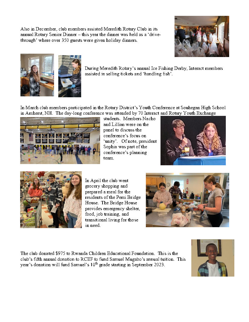 Inter-Lakes Interact | Rotary Club of Meredith