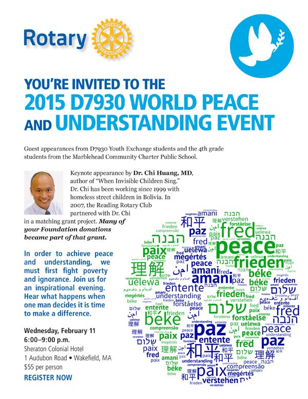 News from The Rotary Club of Boston #7 - Feb. 4, 2015 (Feb 03, 2015)