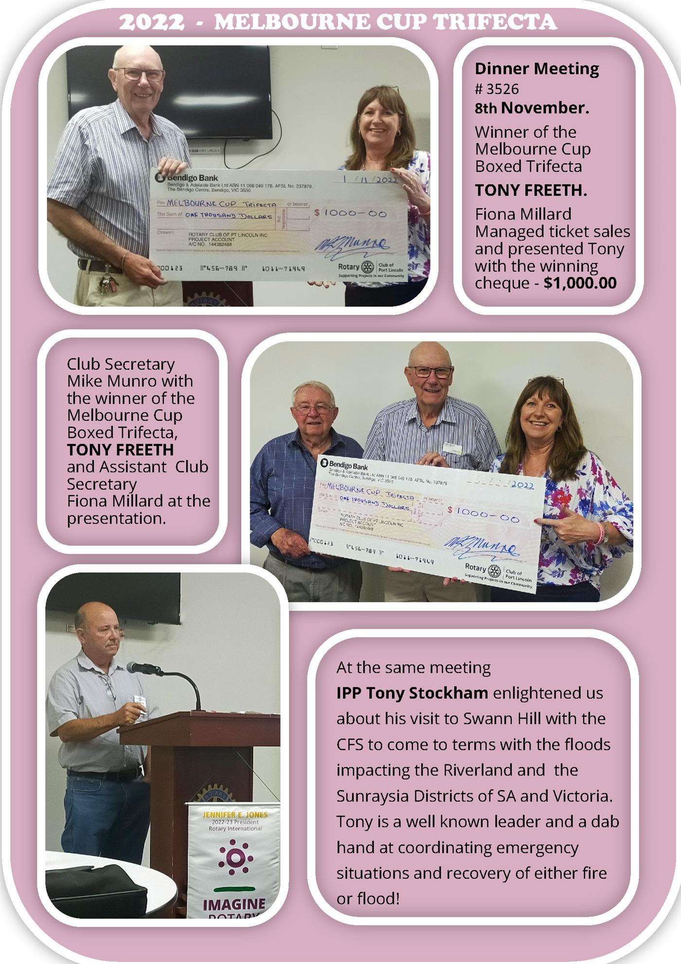 Club Member wins 2022 MC Boxed trifecta | Rotary Club of Port Lincoln