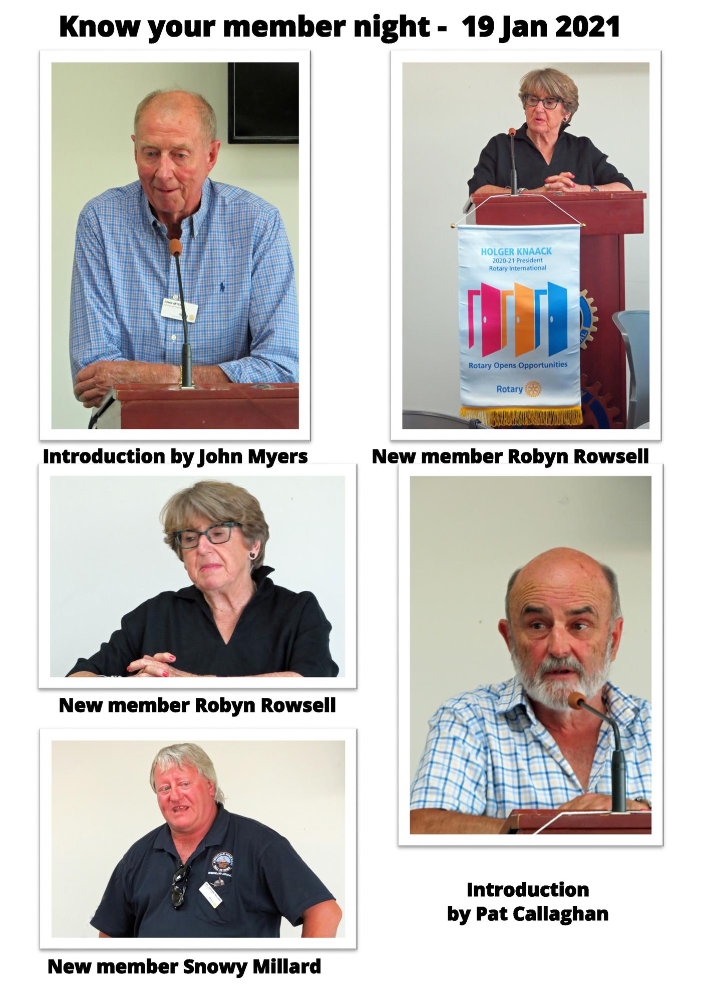 Know you member presentations 19 Jan 2021 | Rotary Club of Port Lincoln