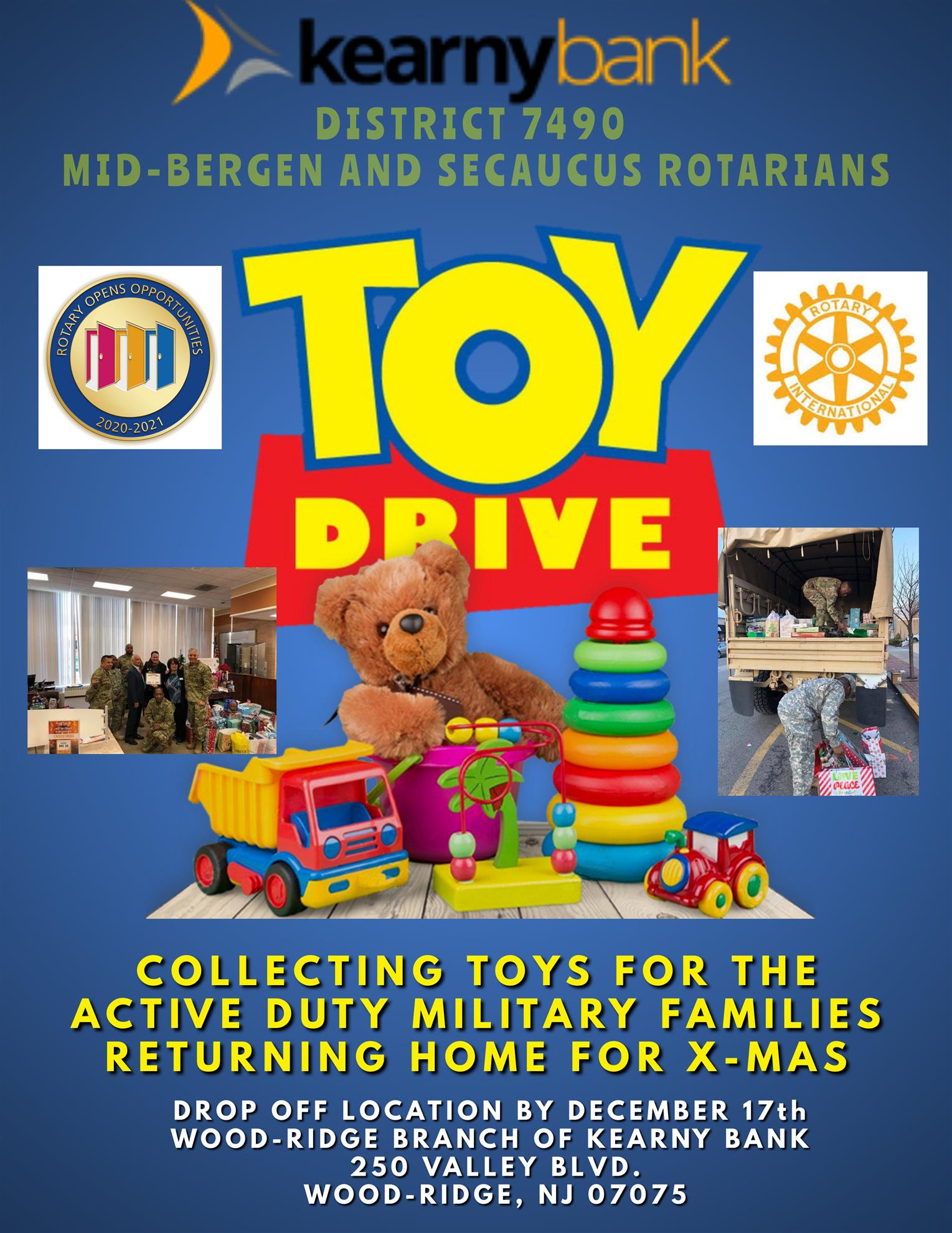 TOY DRIVE Rotary Club Of Mid Bergen County