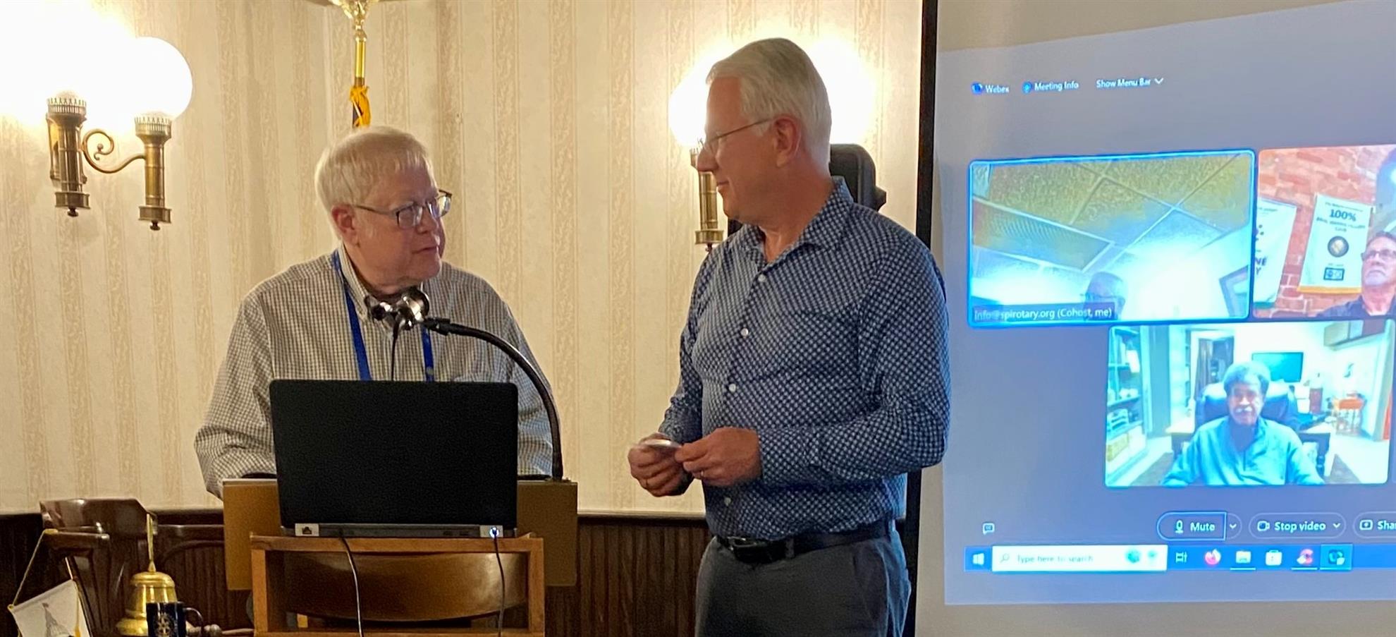 Ken Gilmore Receives Red Badge! | Rotary Club of Springfield