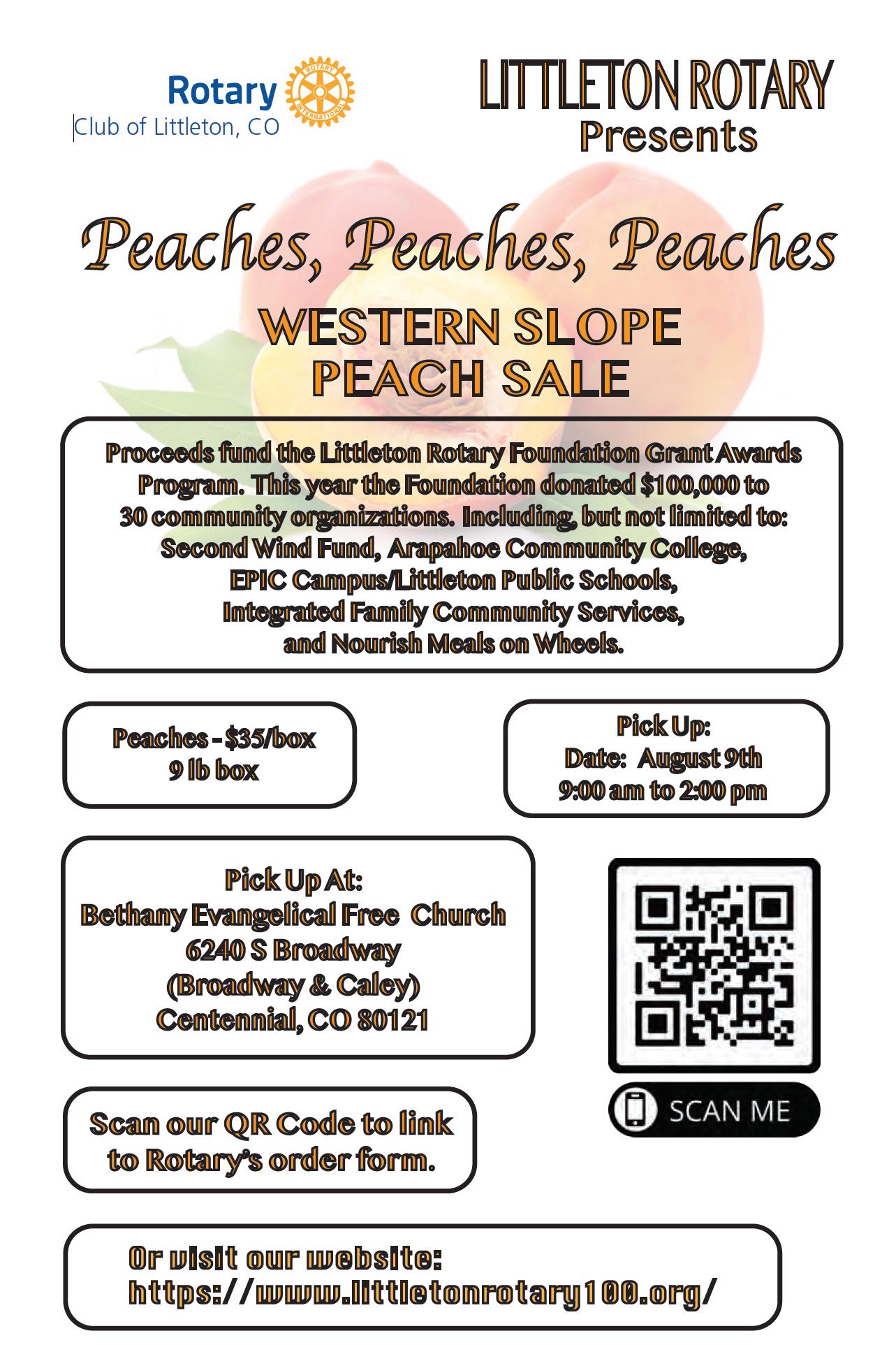 2025 ANNUAL PEACH SALE FUNDRAISER | Rotary Club of Littleton