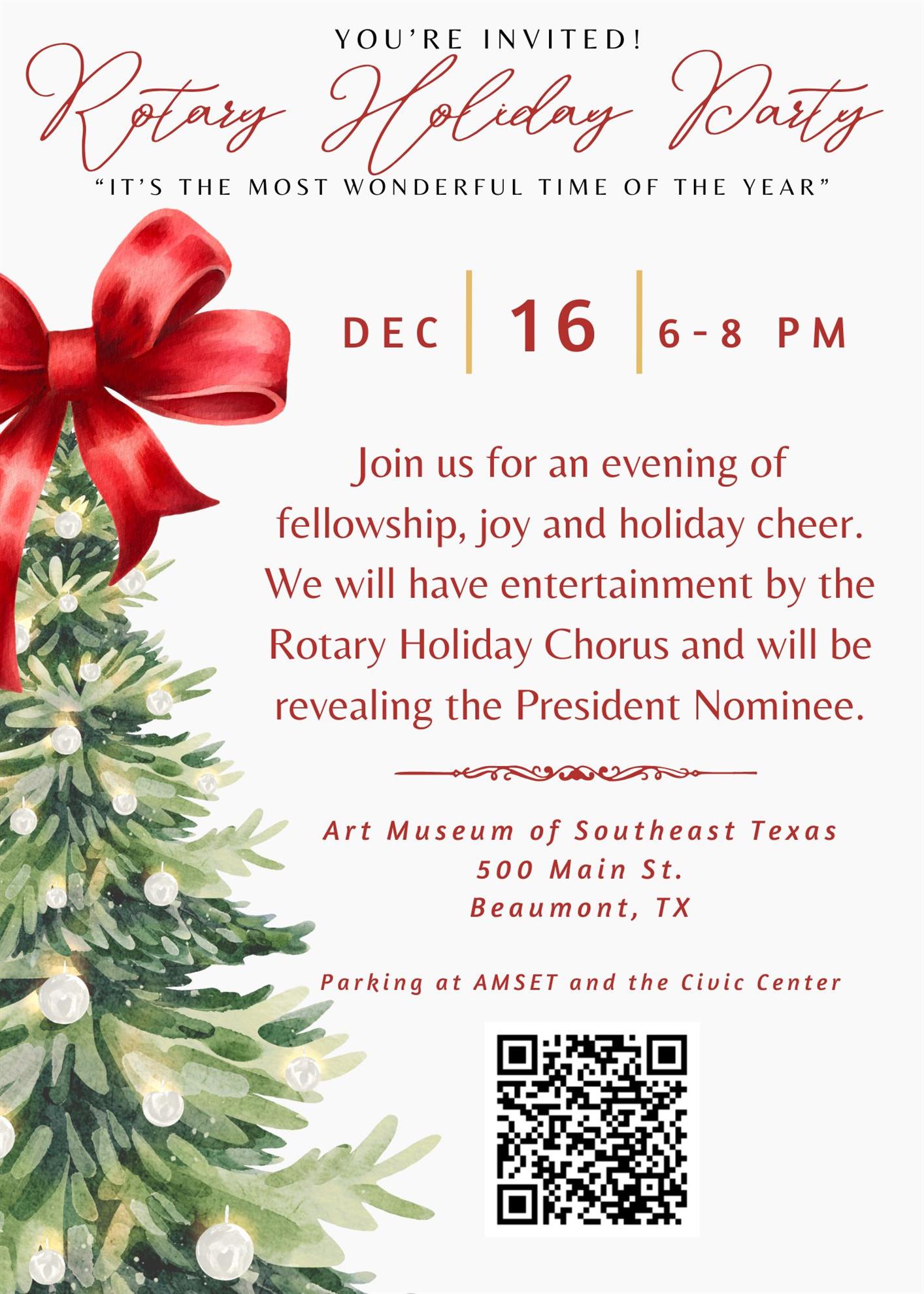 Holiday Party 2025 | Beaumont Rotary Club