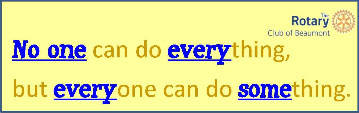 What Will You Do? | Beaumont Rotary Club