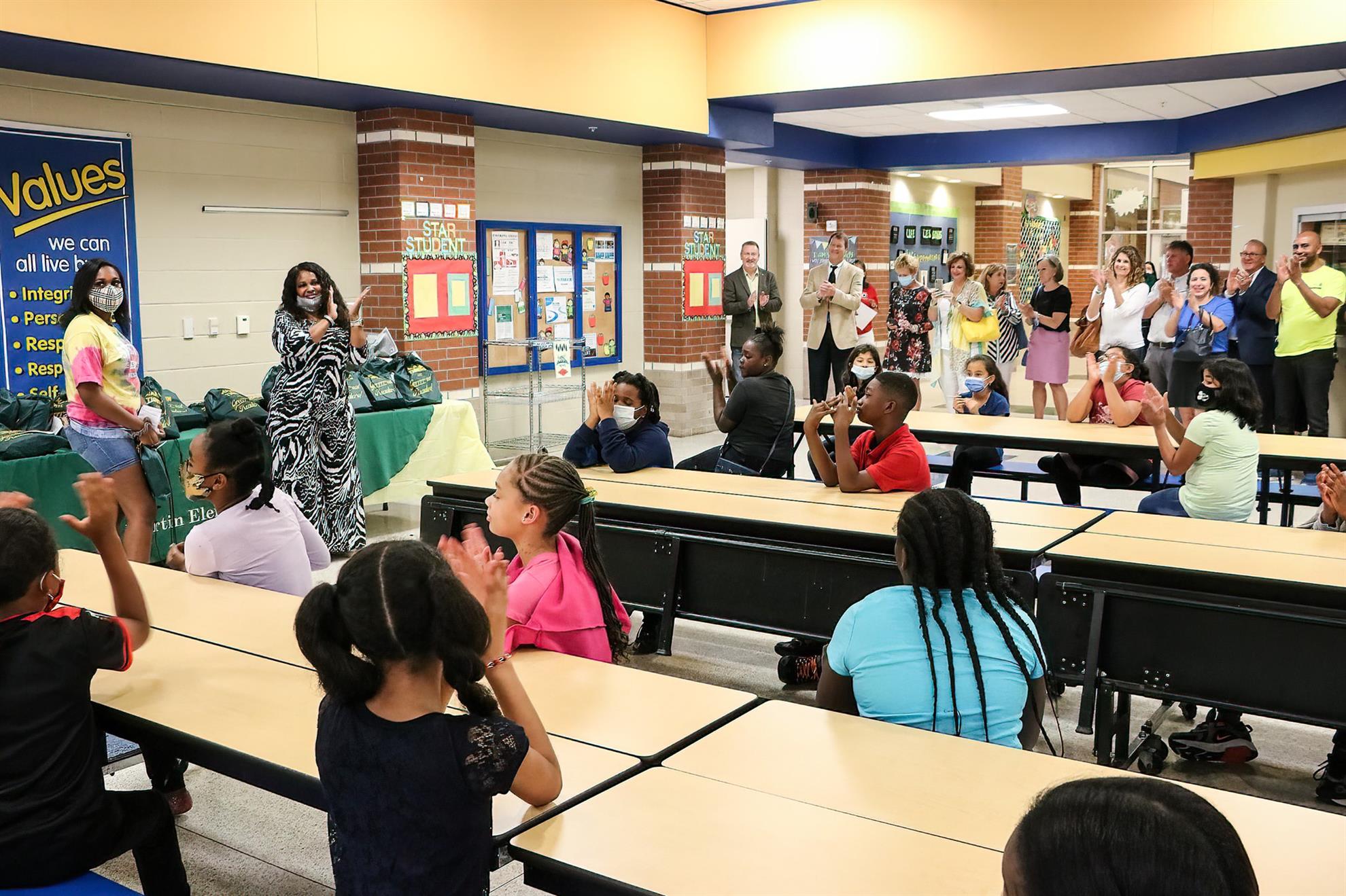 06-09-21 Book Bags for Children at Martin Elementary | Beaumont Rotary Club
