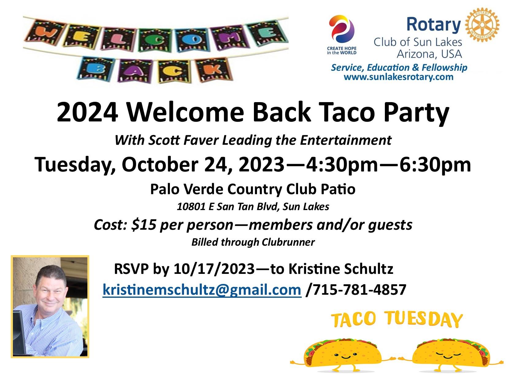 Welcome Back Party | Rotary Club of Sun Lakes