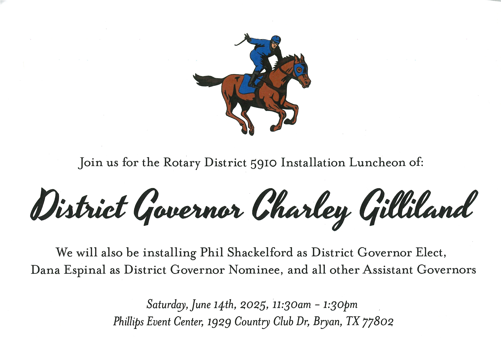 Rotary Installation Luncheon for Charley Gilliland DG 2025-2026 | The ...