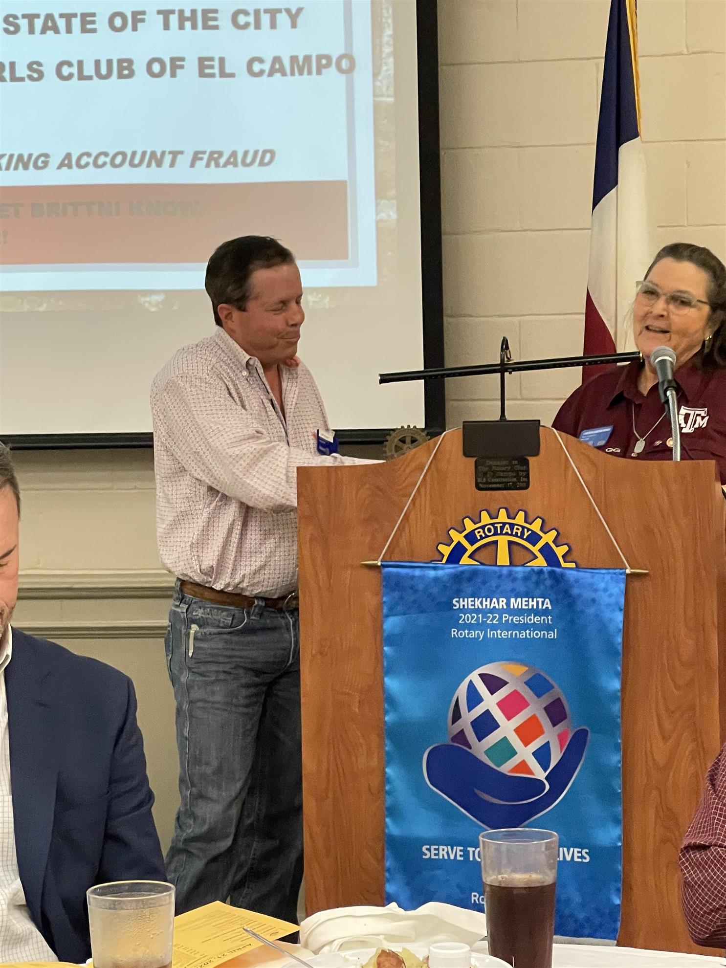 Jeff Snyder - Club's Newest Member! | Rotary Club of El Campo