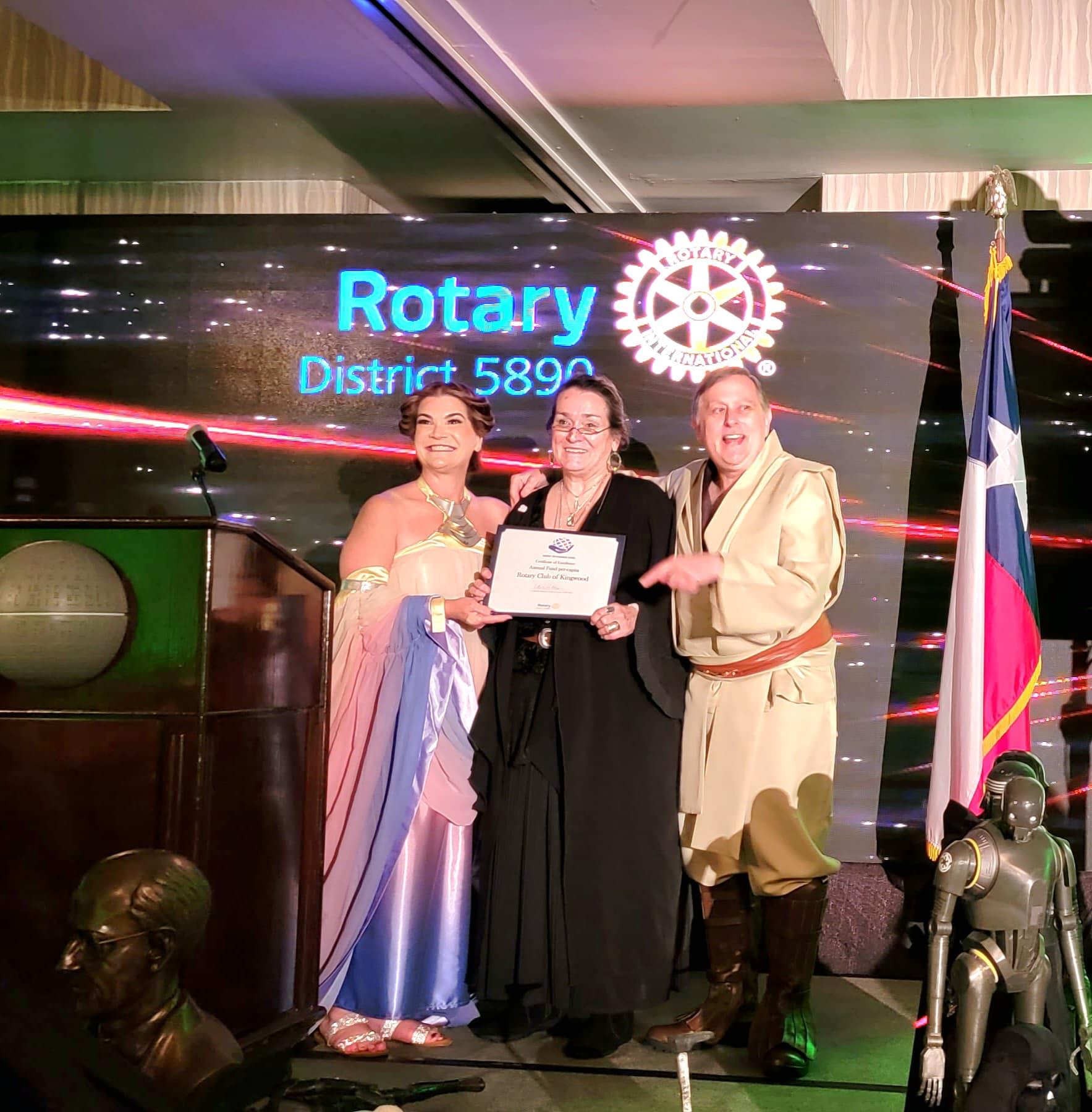 Kingwood Rotary President Named "Rotary District 5890 Small Rotary Club ...