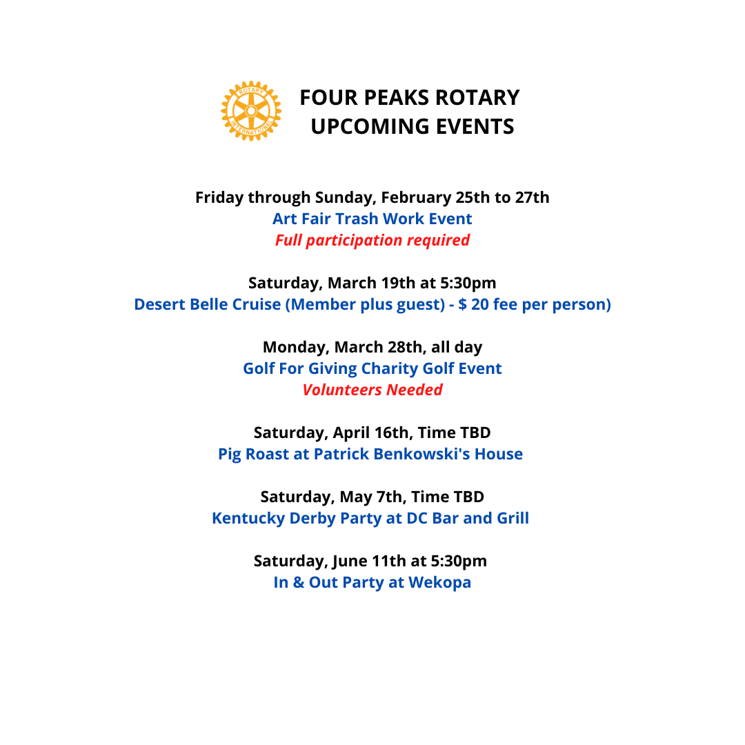 Home Page | Four Peaks Rotary Club