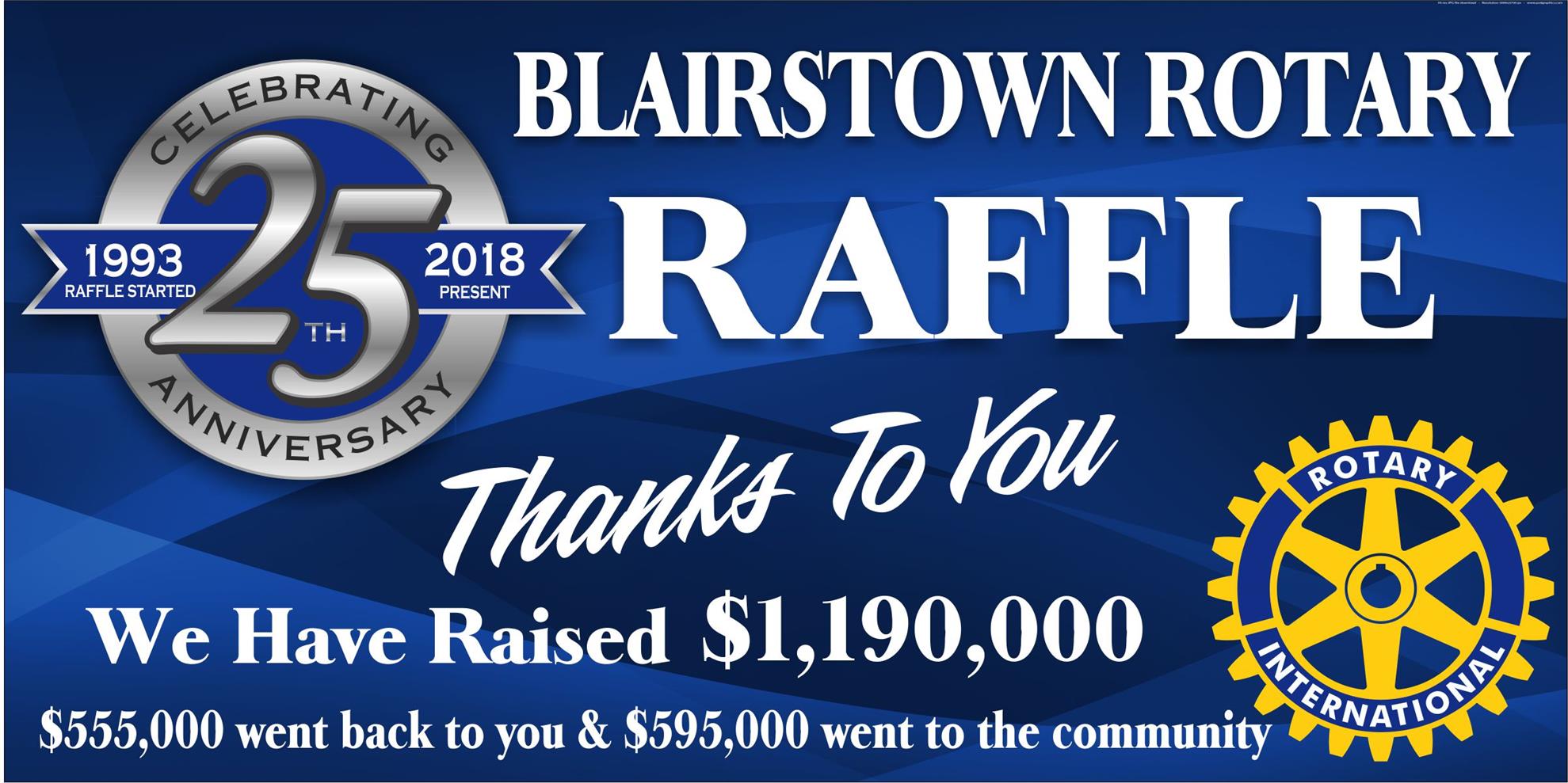 2020 50 50 Raffle Results Blairstown Rotary Club