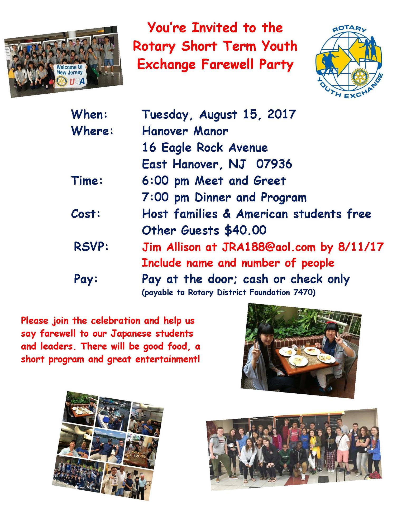 Farewell Party | Madison Rotary Club