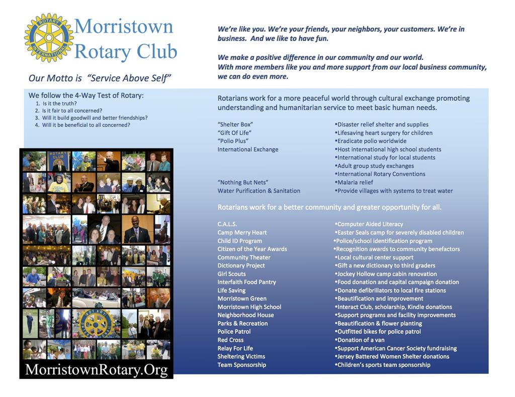 MORRISTOWN ROTARY CLUB "INVITATION TO GUESTS" | Morristown Rotary Club