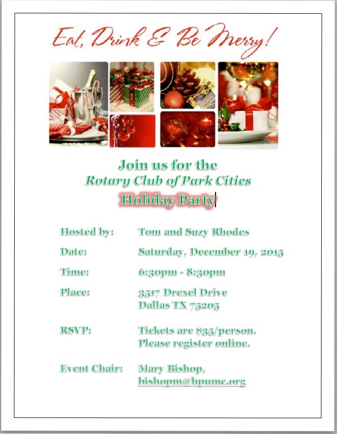 RCPC Holiday Party | The Rotary Club of Park Cities