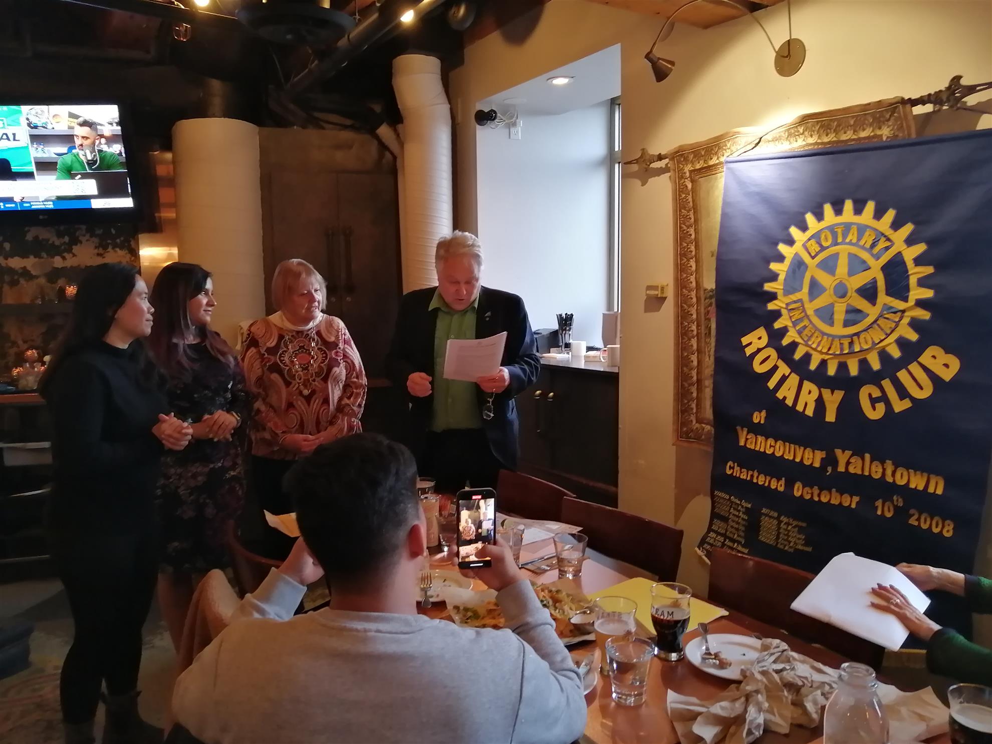 Induction of 2 New Members | Rotary Club of Vancouver Yaletown