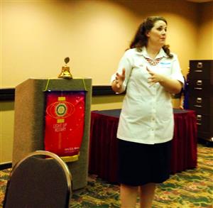 Molly Barrett, takes on one more role. | Rotary Club of Aurora Gateway