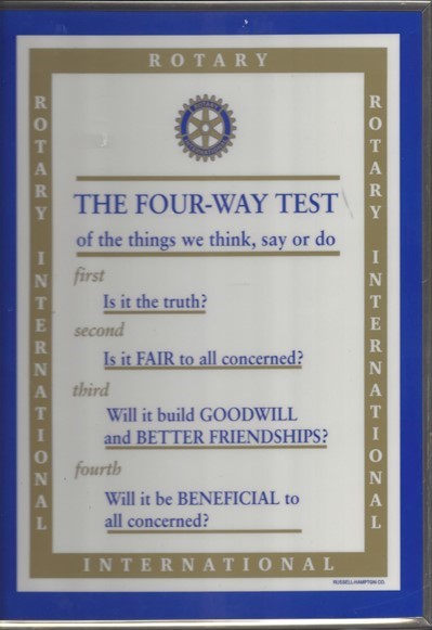 Origins of The Four Way Test | Rotary Club of Santa Rosa Sunrise