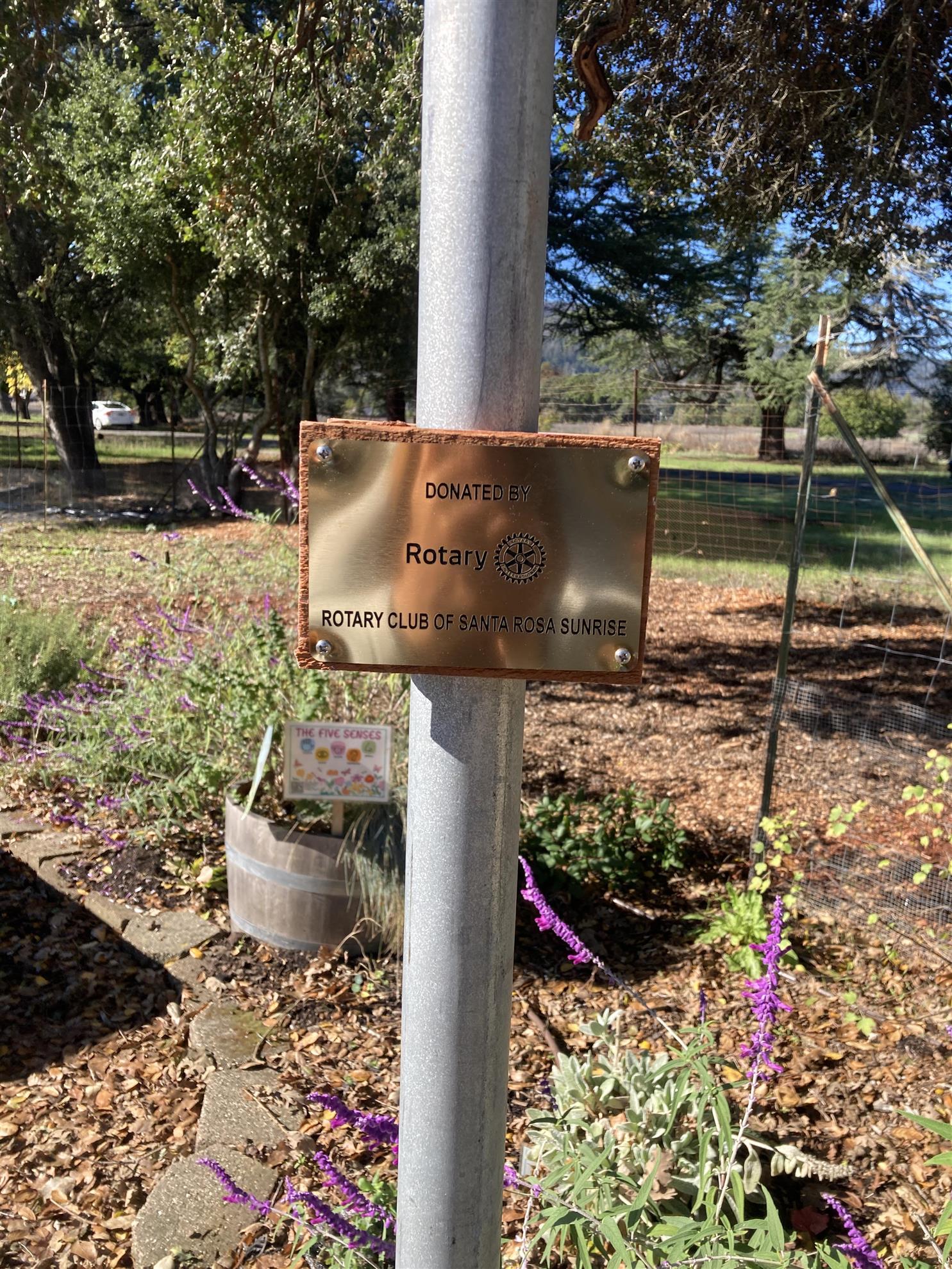 Santa Rosa Sunrise Rotary Plaque | Rotary Club of Santa Rosa Sunrise