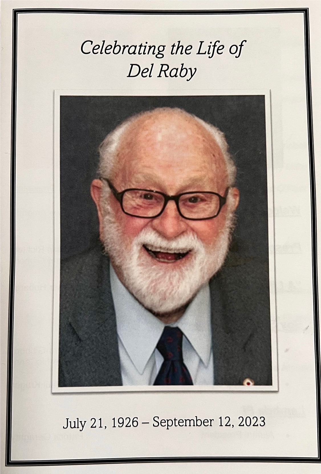 Celebrating the Life of Del Raby | Rotary Club of Santa Rosa Sunrise