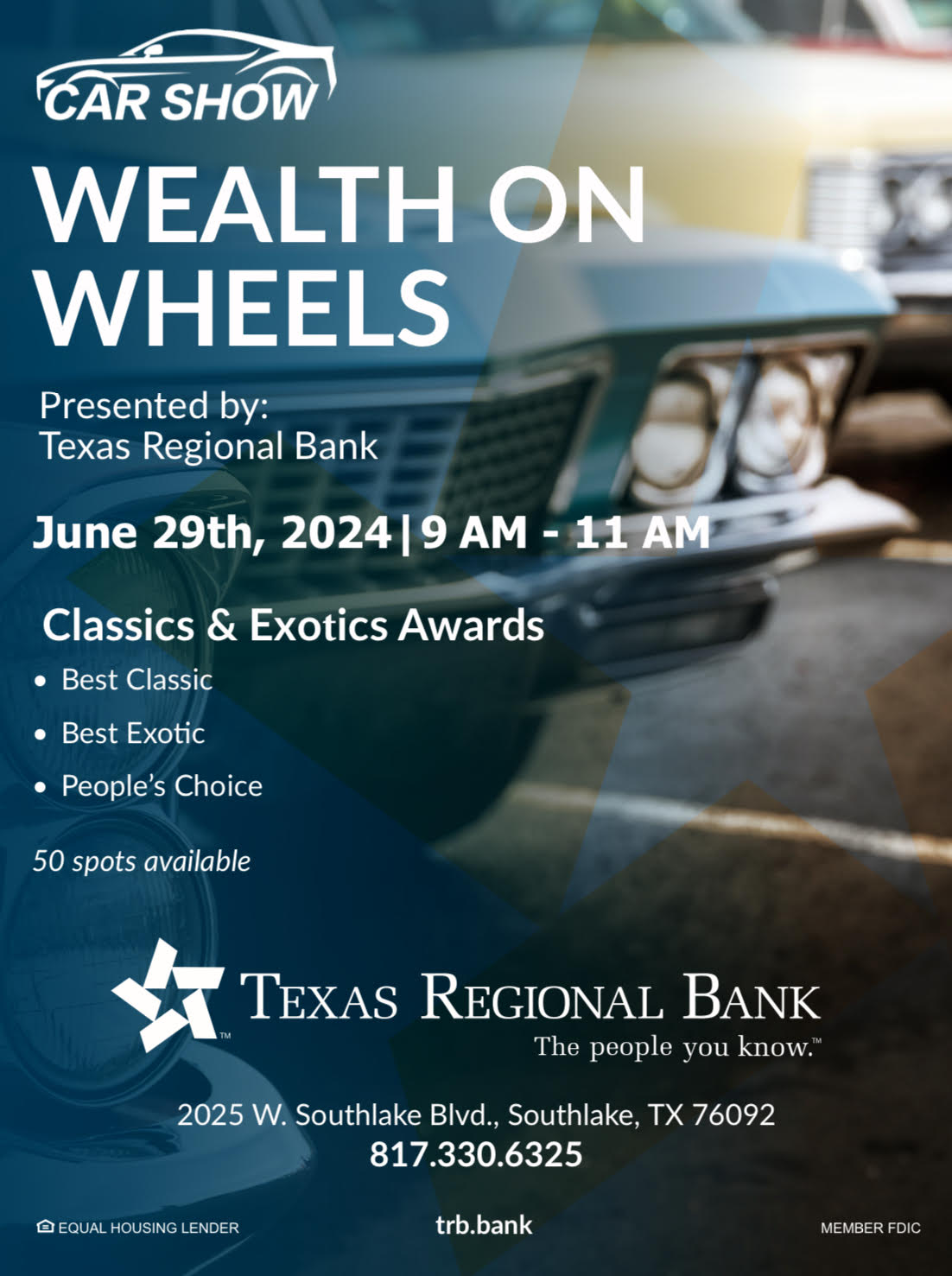 Southlake Rotary Club and Texas Regional Bank present the Wealth on Wheels Car Show | Rotary ...