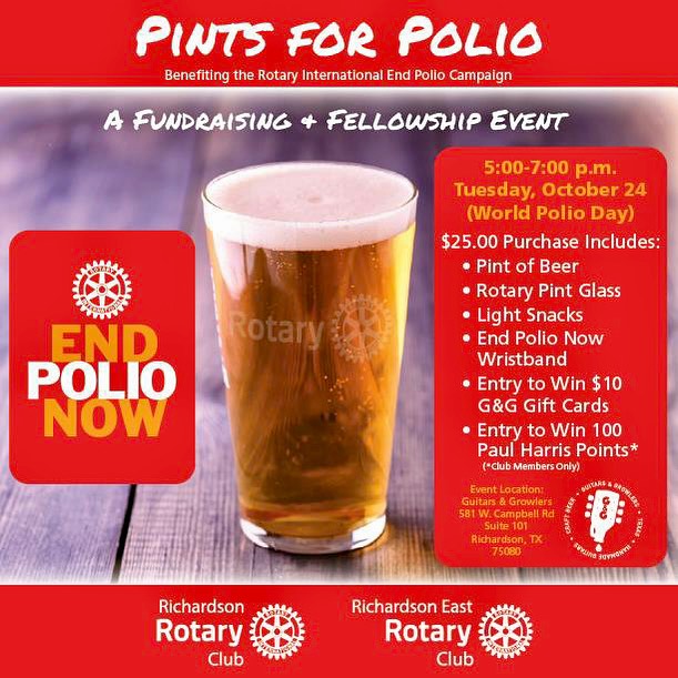 Pints for Polio | Rotary Club of Richardson East