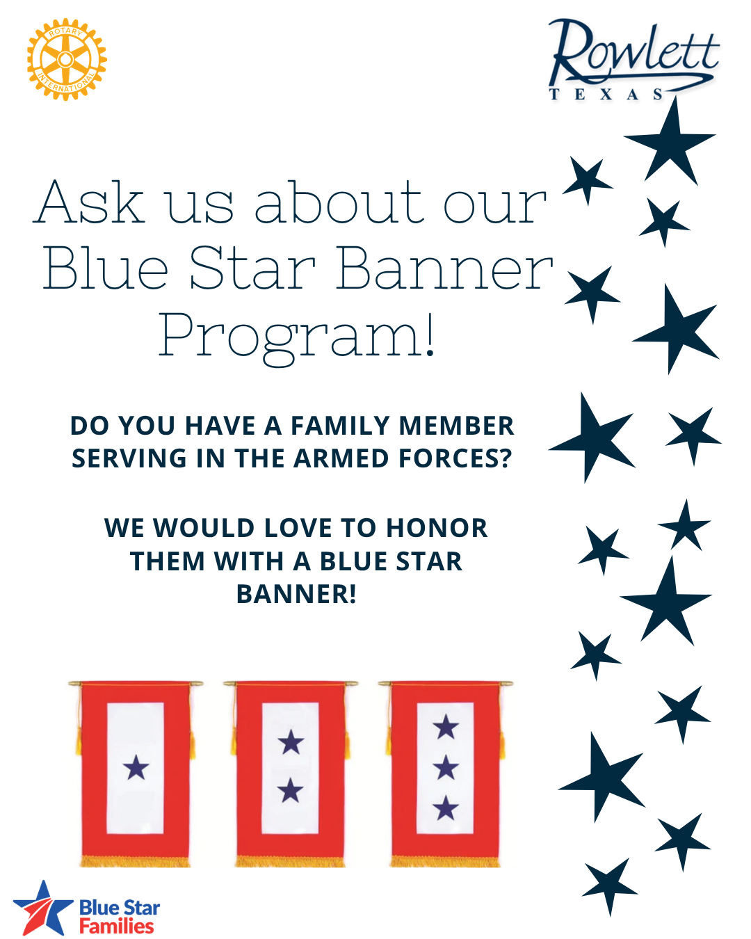 Blue Star Banner Program | Rotary Club of Rowlett