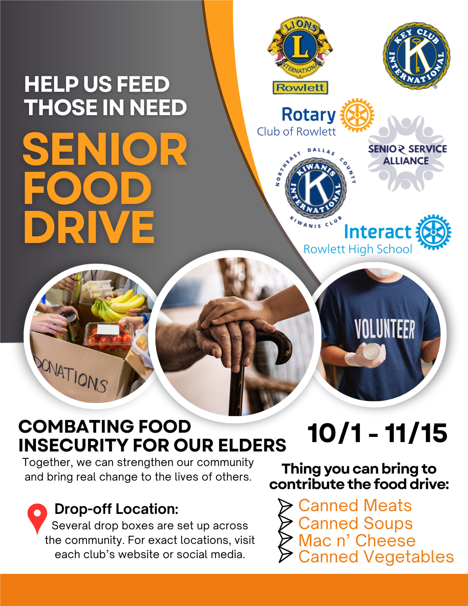 Combating Senior Food Insecurity Drive | Rotary Club of Rowlett