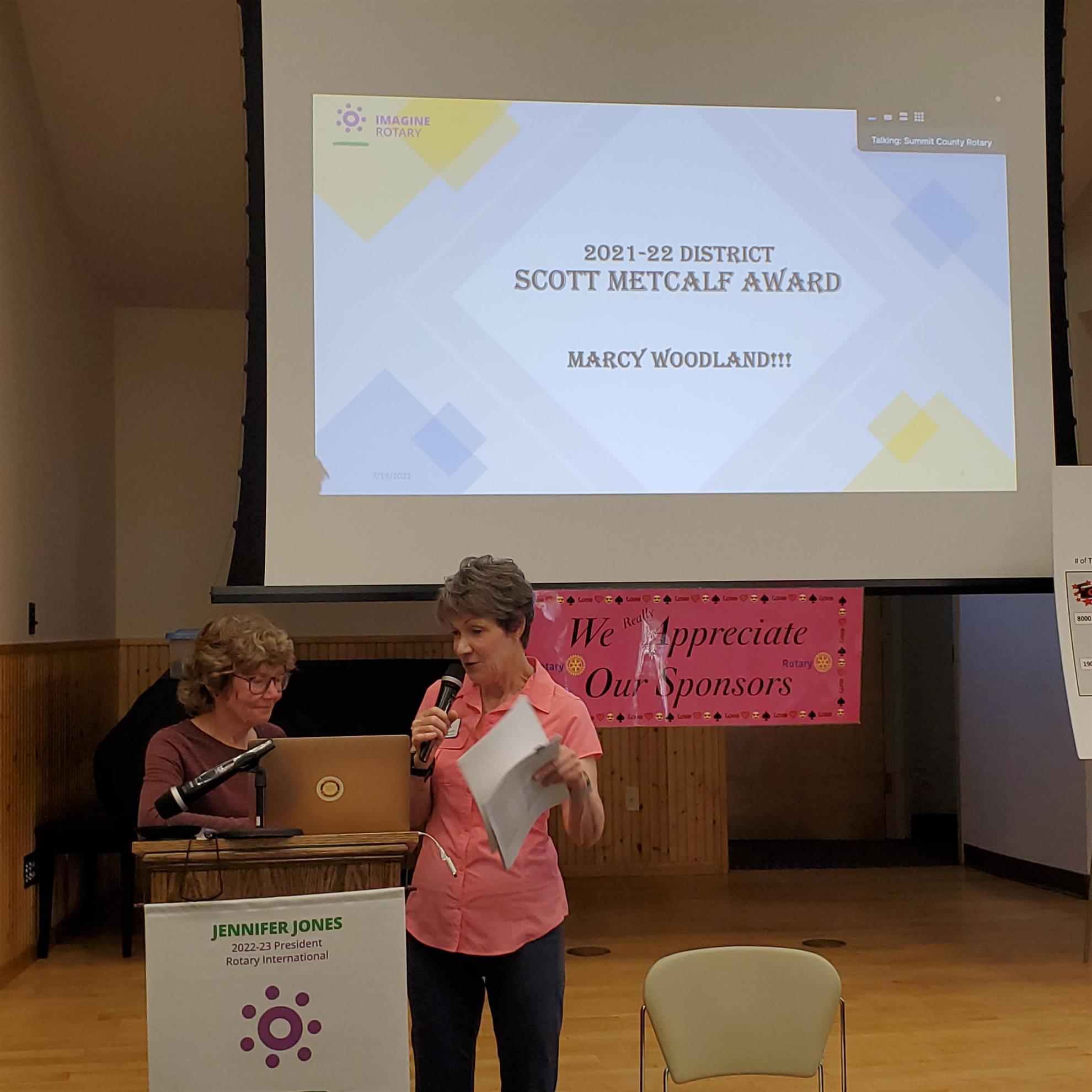 Congratulations Marcy! | Rotary Club of Summit County