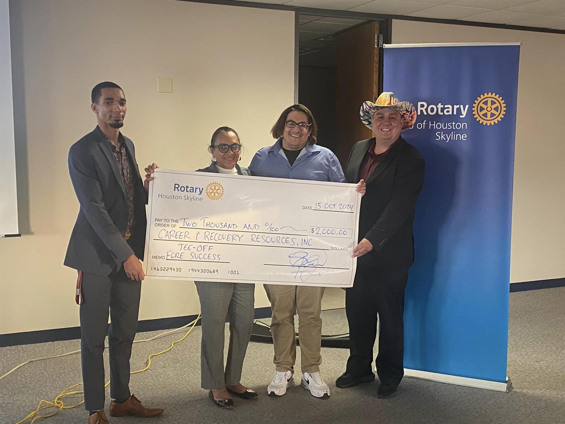 Skyline Club Supports Community Partner | Rotary Club of Houston Skyline
