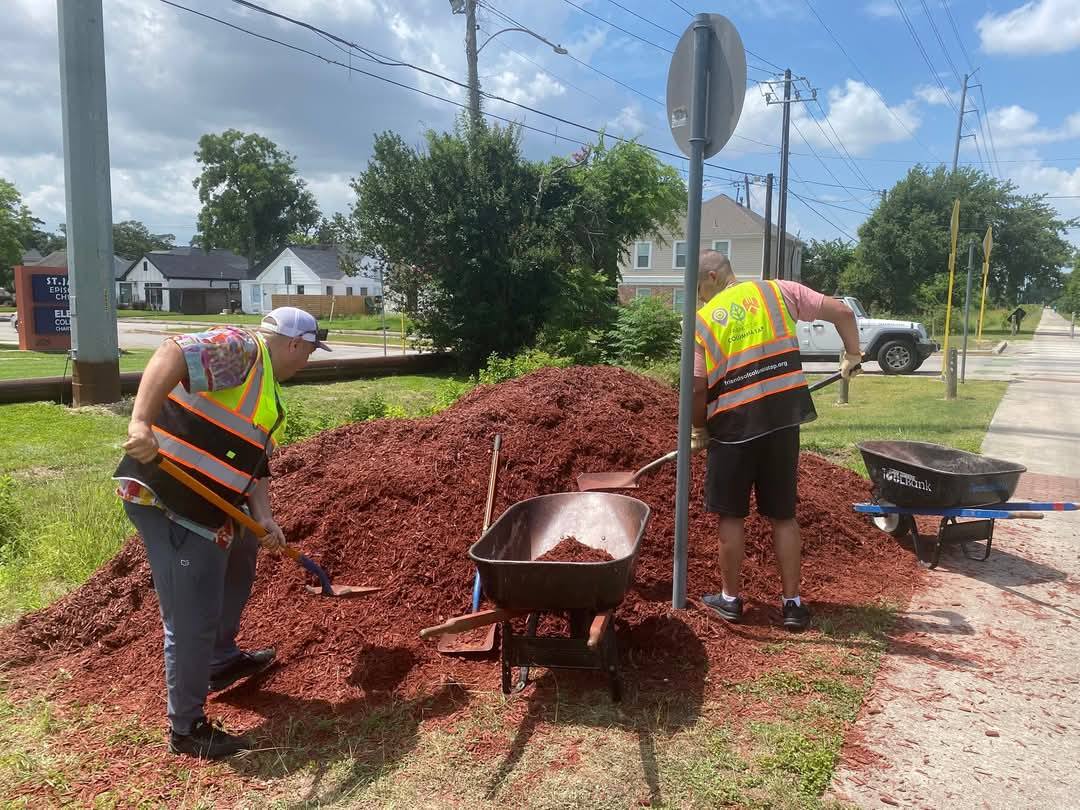 Mulch the Tap Service Project | Rotary Club of Houston Skyline