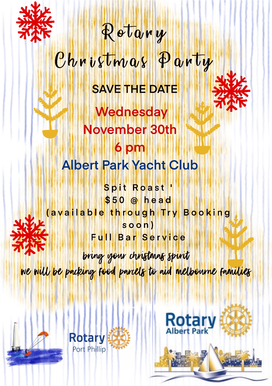Rotary Christmas Party - 30th November | Rotary Club of Albert Park