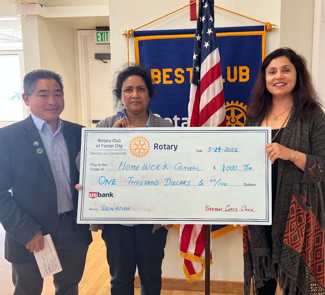 Homework Central Donation | Rotary Club of Foster City