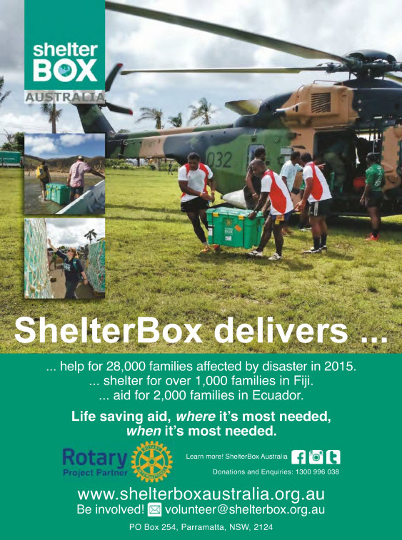 SHELTERBOX DELIVERS | Rotary Club of Sydney Inc